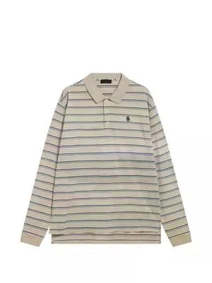 Prada Striped Long-sleeve Polo Shirt