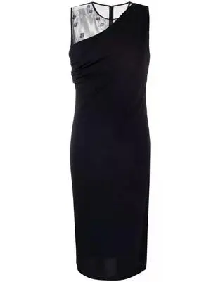 Givenchy Mesh-panel Midi Dress - Blue