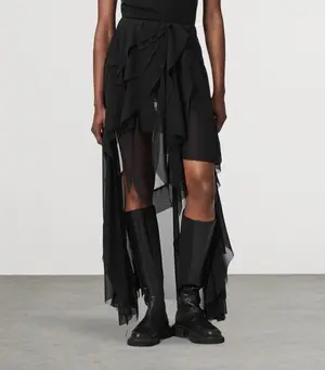 ALLSAINTS Asymmetric Ruffle Melody Skirt