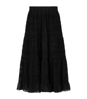 ALLSAINTS Shirred Lotus Maxi Skirt