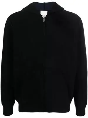 ALLUDE Classic-hood Zip-up Jumper