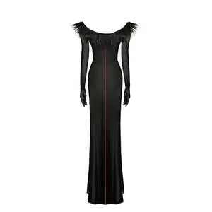 SANCTUMUM Fortuna Gloved Mesh Maxi Dress