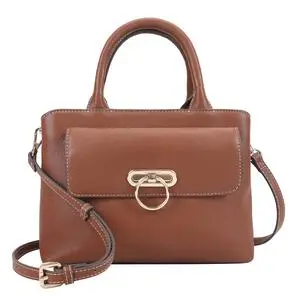 PAUL COSTELLOE Navarre Leather Crossbody Bag Caramel Caf - Brown
