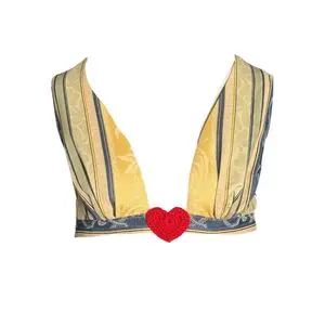 COUTURE TO YOUR DOOR Neutrals Upcycled Cropped Top - Red