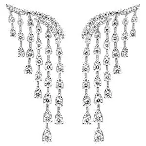 ZEPPLIN THE LABEL Isadora Earrings Sparkly Chandelier Holiday Earrings - Silver