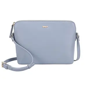 Paul Costelloe Lenya Leather Crossbody Bag - Blue