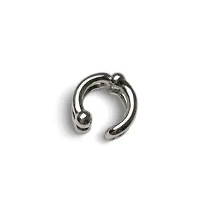 JAGGED HALO JEWELRY Grit Ear Cuff In White Gold - Silver