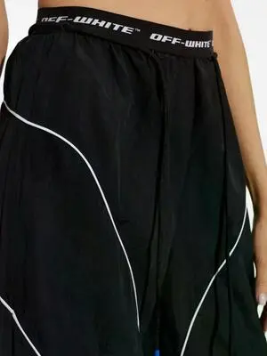 Off-White Contrast-piping Wide-leg Trousers