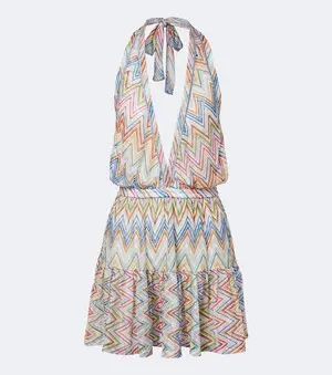 Missoni Zigzag Halterneck Minidress - Multicoloured