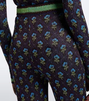 Etro Floral Jacquard Flared Pants