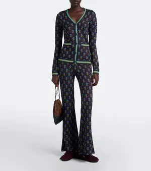 Etro Floral Jacquard Flared Pants