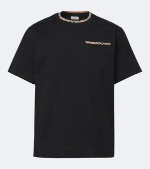Burberry Check Cotton Jersey T-shirt - Black