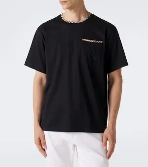 Burberry Check Cotton Jersey T-shirt - Black