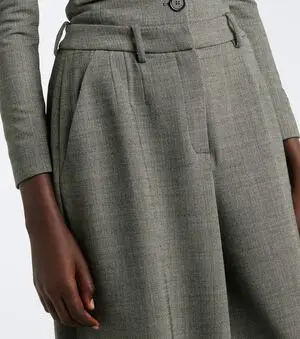 Magda Butrym Herringbone Wool-blend Barrel-leg Pants