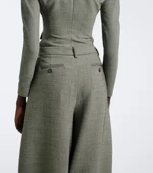 Magda Butrym Herringbone Wool-blend Barrel-leg Pants