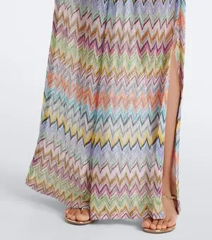 Missoni Zigzag Open-back Lame Jumpsuit