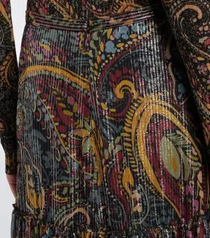 Etro Paisley Silk-blend Tiered Maxi Skirt - Multicoloured