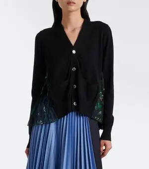 Sacai Floral Cotton Cardigan