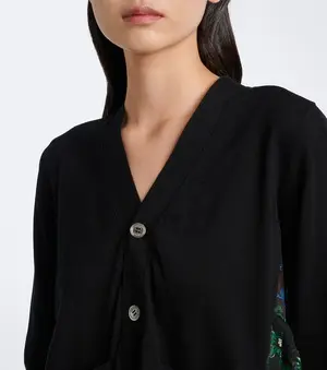 Sacai Floral Cotton Cardigan
