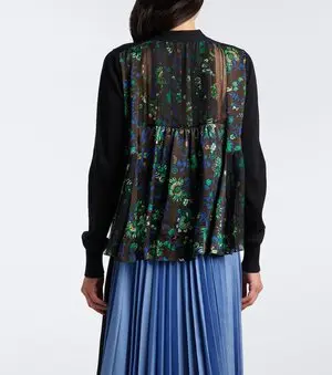 Sacai Floral Cotton Cardigan