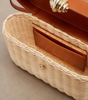 AQUAZZURA Belgravia Wicker Vanity Bag
