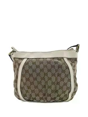 Gucci 2000s Abbey Gg Canvas Shoulder Bag