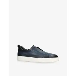 Santoni Victory Unlined Leather Trainers