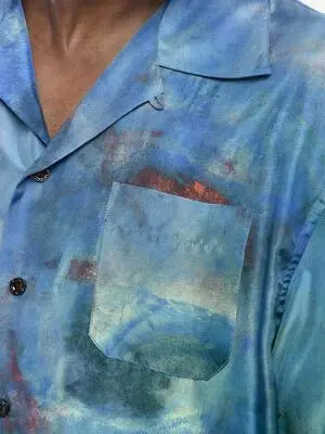 Marni Printed Silk Bowling Shirt