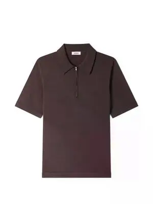 Sandro Zip-fastening Polo Shirt - Brown