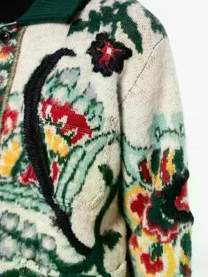 Sacai Wool Jacquarded Cardigan