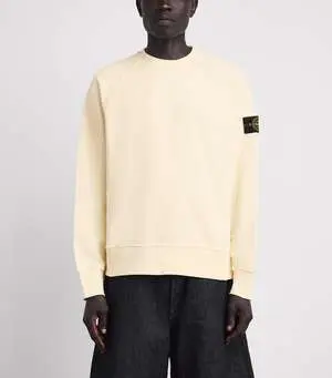 Stone Island Cotton Compass Logo Sweatshirt