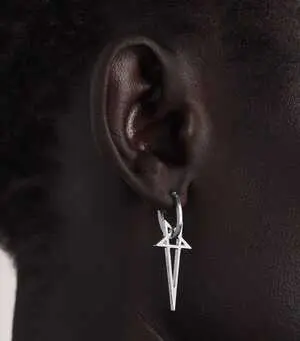 Rick Owens Pentagram Single Earring