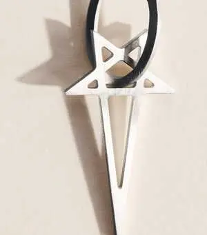 Rick Owens Pentagram Single Earring