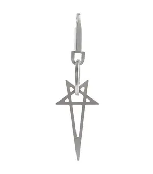 Rick Owens Pentagram Keyring - Silver