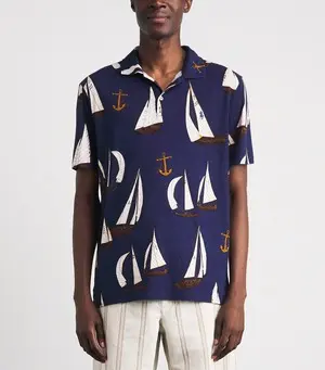 Polo Ralph Lauren Linen-cotton Sailboat Polo Shirt