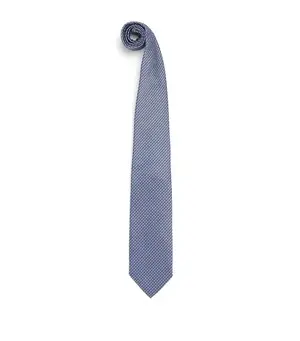 Pal Zileri Silk Printed Tie - Blue