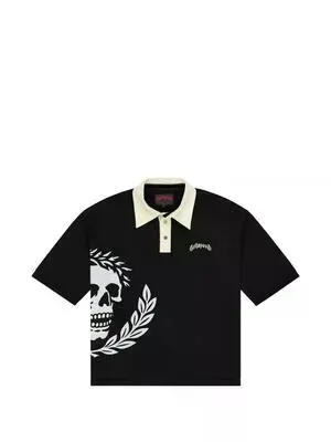 GODSPEED Victor Skull-print Polo Shirt - Black