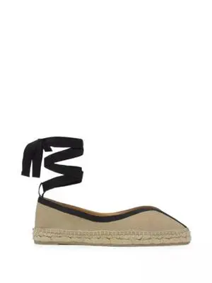 CastaÑer Kanu Tie-fastening Ballet Flats - Neutrals