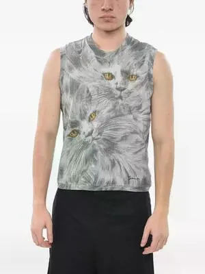 Givenchy Cat-print Cotton Tank Top