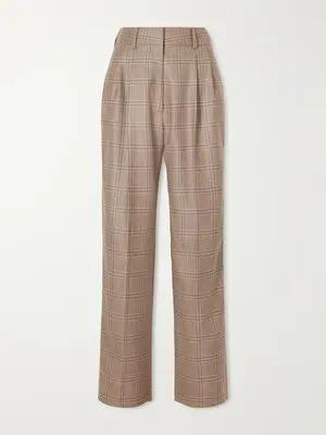 BLAZÉ MILANO Fox Checked Wool Pants - Neutrals