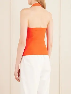 Theory Halterneck Ribbed Tank