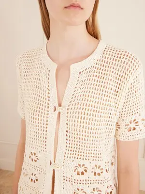 TERRY PUESTO Poolside Crocheted Organic-cotton Blouse