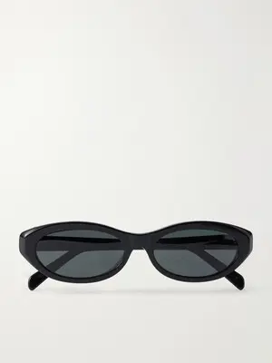 Celine Triomphe Mini Oval-frame Acetate Sunglasses