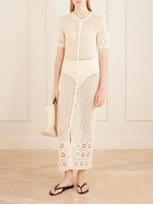 TERRY PUESTO Poolside Crocheted Organic-cotton Coverup