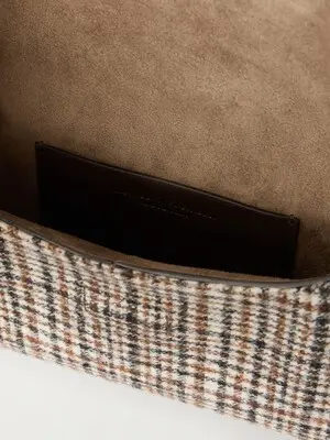 Brunello Cucinelli Checked Wool Clutch