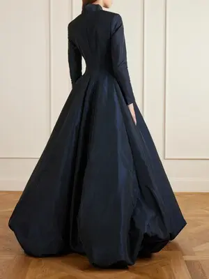 MARMAR HALIM Pleated Taffeta Gown