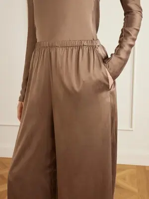 RUOHAN Silk-blend Wide-leg Pants
