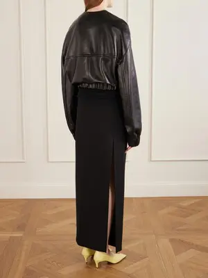 Khaite Cordan Cropped Leather Jacket