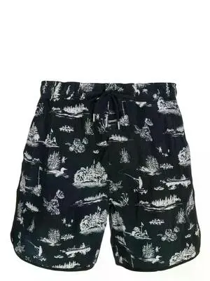 Woolrich Graphic-print Shorts - Blue