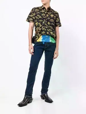 Versace Colour-block Slim-fit Jeans